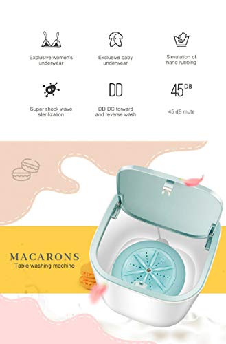 3.8L Mini Electric Washing Machine Portable USB Underwear Small-scale Cleaning Machine Lazy Panties Necktie Socks Baby Clothes Compact Laundry Machine