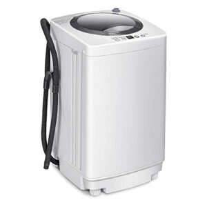 casart washing machine portable compact full-automatic w/drain pump 8 lbs cloth washer and spinner