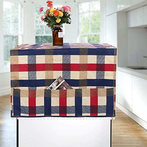 Alvinlite Fridge Dust Cover,Multi-Purpose Cotton Linen Refrigerator Cover Protector for Fridge Washing Machine(67x28inch)