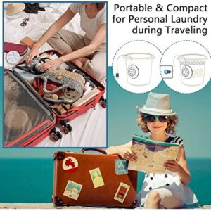 Mini Ultrasonic Washing Machine Portable Turbo Personal Rotating Washer USB Cloth Washer for Travel Business Trip Apartment Little Clothes (Type B 6W ATUO)