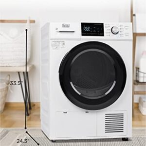 BLACK+DECKER BDFH44M Heat Pump, 4.4 Cu. Ft. Electric Clothes Ventless Dryer, White