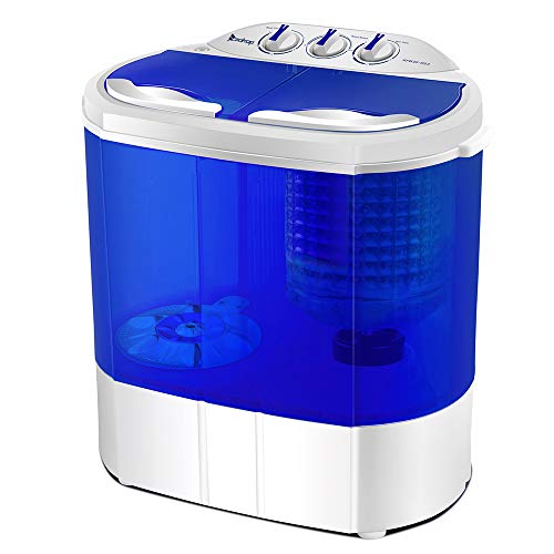 MengK ZOKOP XPB30-RS3 10.4Lbs Semi-Automatic Twin Tube Washing Machine US Standard White & Blue