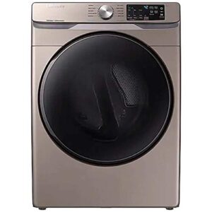 samsung dve45r6100c 7.5 cu. ft. electric steam sanitizeplus dryer – champagne