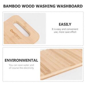 Cabilock 2 Pieces Wood Washing Clothes Washboard Laundry Travel Washboard Cloth Washing Board Board Laundry Washboard