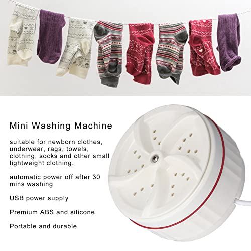 YEmirth Mini Washing Machine,Ultrasonic Turbine Washing,Machine Portable Turbo Washing Machine for Travelling,Business Trip,Camping,College Room,Turbo Washer for Cleaning Sock,Underwear,Small Rags