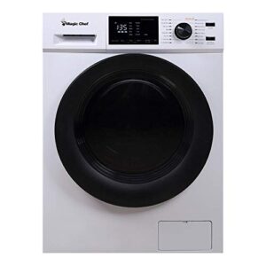 magic chef mcscwd27w5 2.7 cubic foot front load washing washer and dryer machine combo combination appliance, white