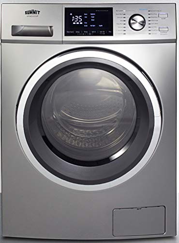 Summit Appliance SPWD2203P 24" Wide 115V Washer/Dryer Combo in Platinum for Non-Vented Use, 2.7 Cu.Ft. Capacity, LCD Display, 16 Wash Cycles, 1300 RPM, Stainless Steel Drum, Child Lock