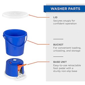 QQNB Washing Machine Bucket - Mini Foot Powered Powered Washer,Non-Electric Portable Dryer,can Be Used in Apartments,Dormitories,Rvs,Fine Clothing