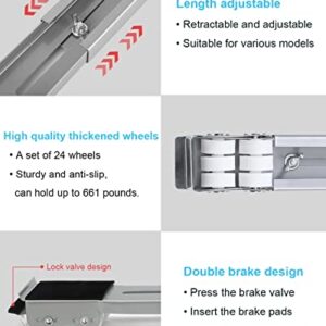 Metal Adjustable Movable Bracket For Refrigerator Washing Machine Dryers Diswashers Base, Extensible Appliance Roller Furniture Dolly Mobile Roller, Washing Machine Stand with wheels