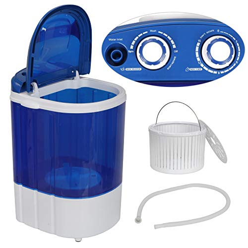 Saturnpower Portable Mini Washing Machine，Small Compact Laundry 4.4lbs Capacity Washer w/Spin Cycle Basket and Drain Hose Drum Washing Machine