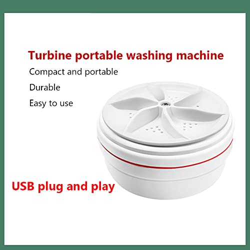 Portable Cleaning Washing Machine Removes Dirt Mini Ultrasonic Turbo Washer for Underwear Socks for Home Travel