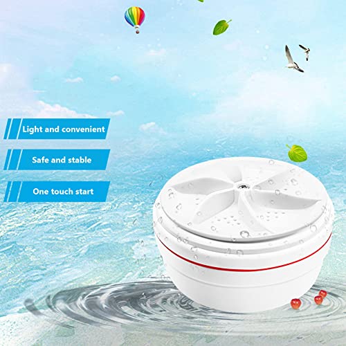 Portable Cleaning Washing Machine Removes Dirt Mini Ultrasonic Turbo Washer for Underwear Socks for Home Travel