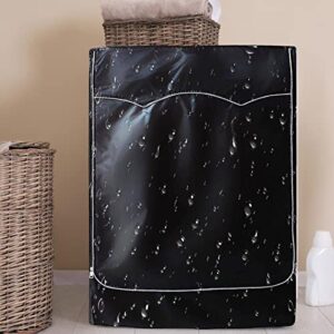 chengjing Roller Washing Machine Cover, Waterproof Zippered Washer Storage Bag with Silver-Plated PU Coating, External Top Load Washer Protection Bag for Home