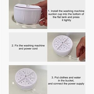 Mini Washing Machine, Portable USB Washer, 3 In1 Dishwashers Waves Convenient for Travel Home Business, White