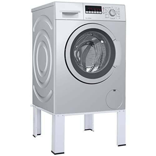 Washing Machine Pedestal Washing and Drying Machine Pedestal Base Stand Washer Dryer Stand Heavy Duty Washing Machine Pedestal Steel Washing Machine Stand White 27.2 x 27.2 x 12.8 inch (W x D x H)