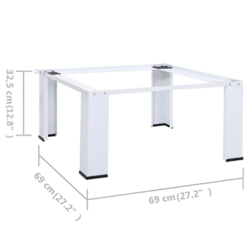 Washing Machine Pedestal Washing and Drying Machine Pedestal Base Stand Washer Dryer Stand Heavy Duty Washing Machine Pedestal Steel Washing Machine Stand White 27.2 x 27.2 x 12.8 inch (W x D x H)