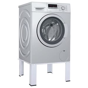 Washing Machine Pedestal Washing and Drying Machine Pedestal Base Stand Washer Dryer Stand Heavy Duty Washing Machine Pedestal Steel Washing Machine Stand White 27.2 x 27.2 x 12.8 inch (W x D x H)