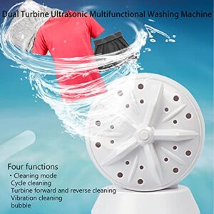 Portable Washing Machine, Mini Washing Machine Portable Multifunctional Washer Ultrasonic Washing Machine 100‑240V(U.S. regulations)