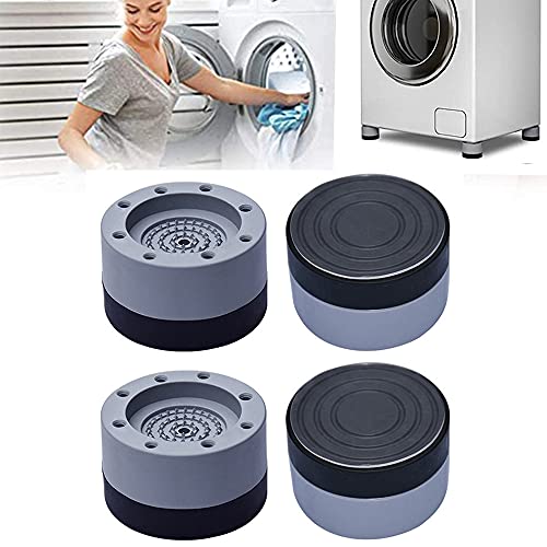 4PCS Shock and Noise Cancelling Washing Machine Support,Washer And Dryer Anti-Vibration Pads, Washing Machine Foot Pads for All Washing Machine detachable pads for fridge and Dryer Raise Height