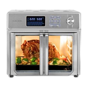 kalorik® maxx® digital air fryer oven, 26 quart, 10-in-1 countertop toaster oven & air fryer combo-21 presets up to 500 degrees, includes 9 accessories & cookbook