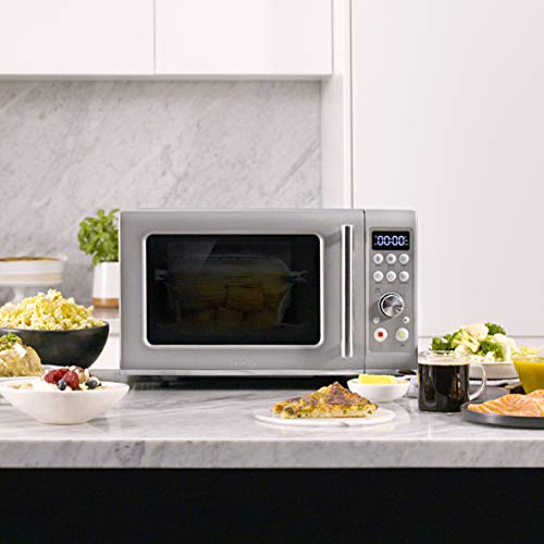 Breville Compact Wave Soft-Close Microwave Oven, Silver, BMO650SIL