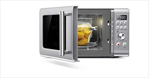 Breville Compact Wave Soft-Close Microwave Oven, Silver, BMO650SIL