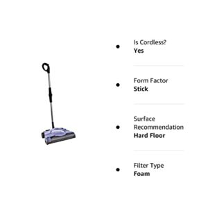 Shark V2945Z 12in Rechargeable Floor Carpet Sweeper (Renewed)