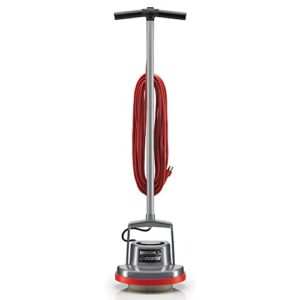 oreck commercial orbiter hard floor cleaner machine ,multi-purpose hardwood wood laminate carpet tile concrete grout marble floor cleaning, 50-foot long cord, orb550mc, gray/red