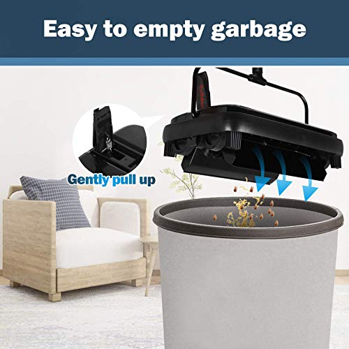 Eyliden Carpet Sweeper, Mini Size Lightweight Hand Push Carpet Sweepers - No Noise, Non-Electric - Easy Manual Sweeping, Automatic Compact Broom Only for Carpet Cleaning