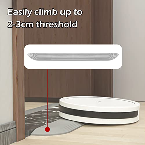 Threshold Ramp Mat Door Sill Scuff Plate Slope Strip Auxiliary Compatible with Roborock Xiaomi Ecovacs Eufy Vacuum Cleaner Replacement Parts(Grey)