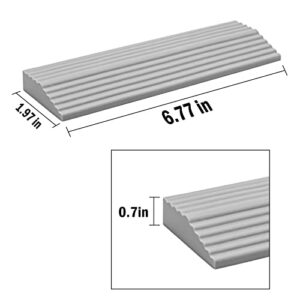 Threshold Ramp Mat Door Sill Scuff Plate Slope Strip Auxiliary Compatible with Roborock Xiaomi Ecovacs Eufy Vacuum Cleaner Replacement Parts(Grey)