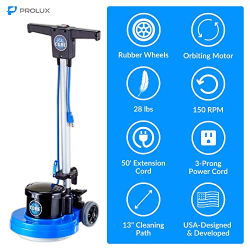 Prolux Core Heavy Duty Single Pad Commercial Polisher Floor Buffer Machine Tile Scrubber (13 Inch Medium Duty Buffer Only)