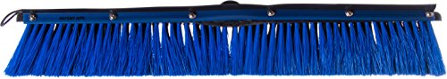 Carlisle FoodService Products 3621962414 Sweep Complete Aluminum Handle Floor Sweep with Squeegee, Plastic Bristles, 24" Length, 3" Bristle Trim, Blue