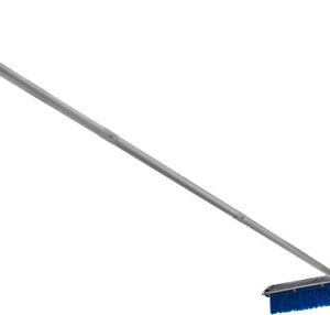 Carlisle FoodService Products 3621962414 Sweep Complete Aluminum Handle Floor Sweep with Squeegee, Plastic Bristles, 24" Length, 3" Bristle Trim, Blue