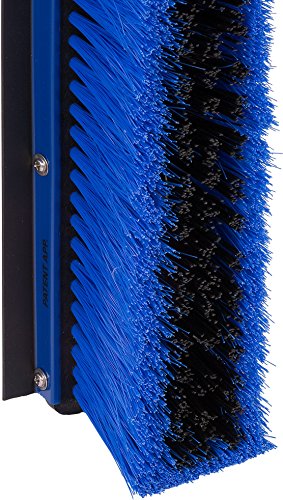 Carlisle FoodService Products 3621962414 Sweep Complete Aluminum Handle Floor Sweep with Squeegee, Plastic Bristles, 24" Length, 3" Bristle Trim, Blue