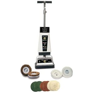 koblenz carpet shampooer and floor polisher with pads, white/black