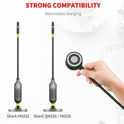 Charger for Shark VACMOP VM252 - Charger for Shark Cordless Hard Floor Vacuum Mop Replacement VM252C VM251 QM250 Magnetic Charger Power Cord