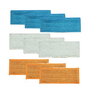 ez spares replacement for lr0b0t r00mba 240 241 accessories,washable mopping pads,mopping cloths,wet mopping,sweeping,dry sweeping(9 pcs)