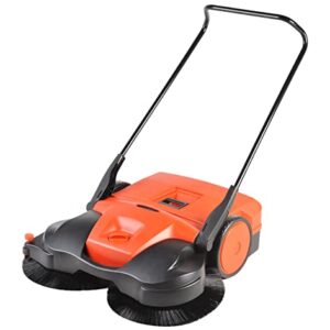 Bissell Commercial 38"" Deluxe Triple Brush Push Power Sweeper Turbo, 13.2 Gal. Capacity", Green