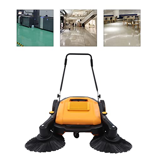 SaWaUto 41" Hand-Push Sweepe,Industrial Floor Sweeper Large Area Floor Sweeper Floor Cleaning Machine,Sweeps 39,611 Square Feet/Hour Outdoor and Indoor Sweeper