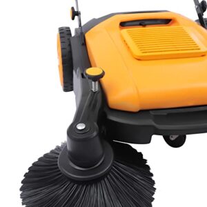 SaWaUto 41" Hand-Push Sweepe,Industrial Floor Sweeper Large Area Floor Sweeper Floor Cleaning Machine,Sweeps 39,611 Square Feet/Hour Outdoor and Indoor Sweeper