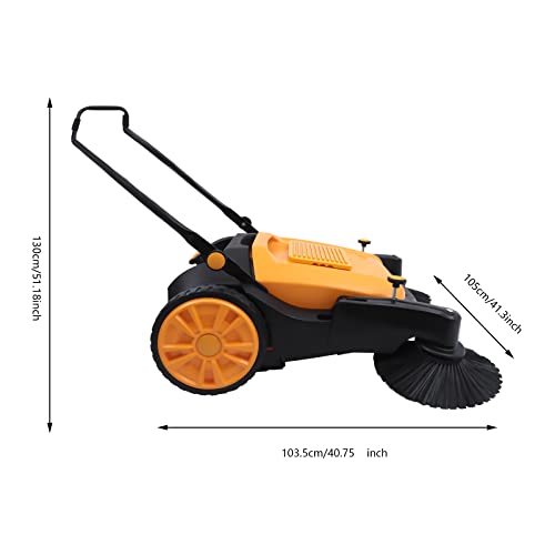 SaWaUto 41" Hand-Push Sweepe,Industrial Floor Sweeper Large Area Floor Sweeper Floor Cleaning Machine,Sweeps 39,611 Square Feet/Hour Outdoor and Indoor Sweeper