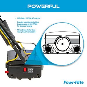 Multiwash 14 inch Commercial Floor Scrubber Machine by Powr-Flite, Power Scrubbers for Cleaning a Variety of Hard and Soft Surface Floors, PFMW14