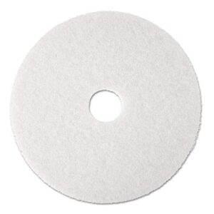 3m commercial 8481 17″ wht pol flr pad, white