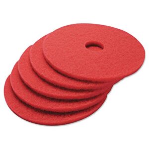 Boardwalk BWK4017RED 17 in. dia. Buffing Floor Pads - Red (5-Piece/Carton)