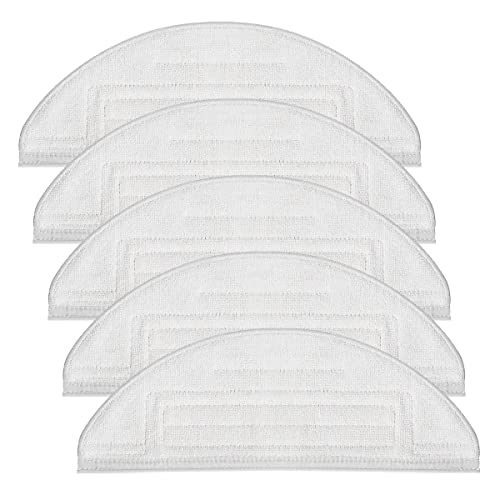 Home Times Vacuum Mop Replacement Pads For Roborock MaxV/ S7 MaxV Plus/ S7 MaxV Ultra/ S7/ S7+ Reusable Hard Floor Cloth Expert Wet Replacement Microfiber Soft Pad (5 Mop Pads) (5) …