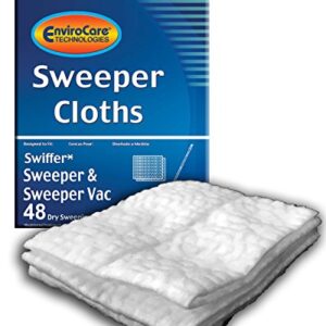 EnviroCare Sweeper Cloth Replacements Designed to fit Swiffer Sweepers and Sweeper Vacs (48 Pack)