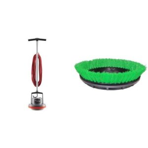 oreck commercial orb550mc orbiter floor machine, 13″ cleaning path, 50′ cord and 237057 crimped polypropylene scrub orbiter brush, 12″ diameter, 0.015″ bristle diameter, green, for orb550mc orbiter floor machine bundle