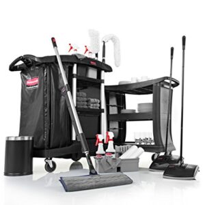 Rubbermaid Commercial Galvinized Steel Carpet & Floor Sweeper, Cordless Sweeper, Hardwood Floor Cleaner, Push Broom