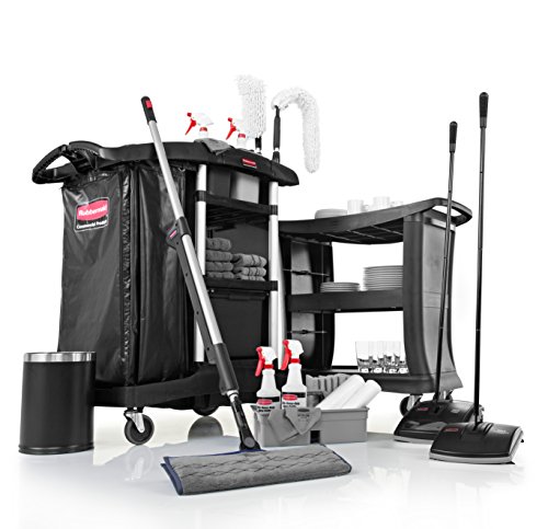 Rubbermaid Commercial Galvinized Steel Carpet & Floor Sweeper, Cordless Sweeper, Hardwood Floor Cleaner, Push Broom